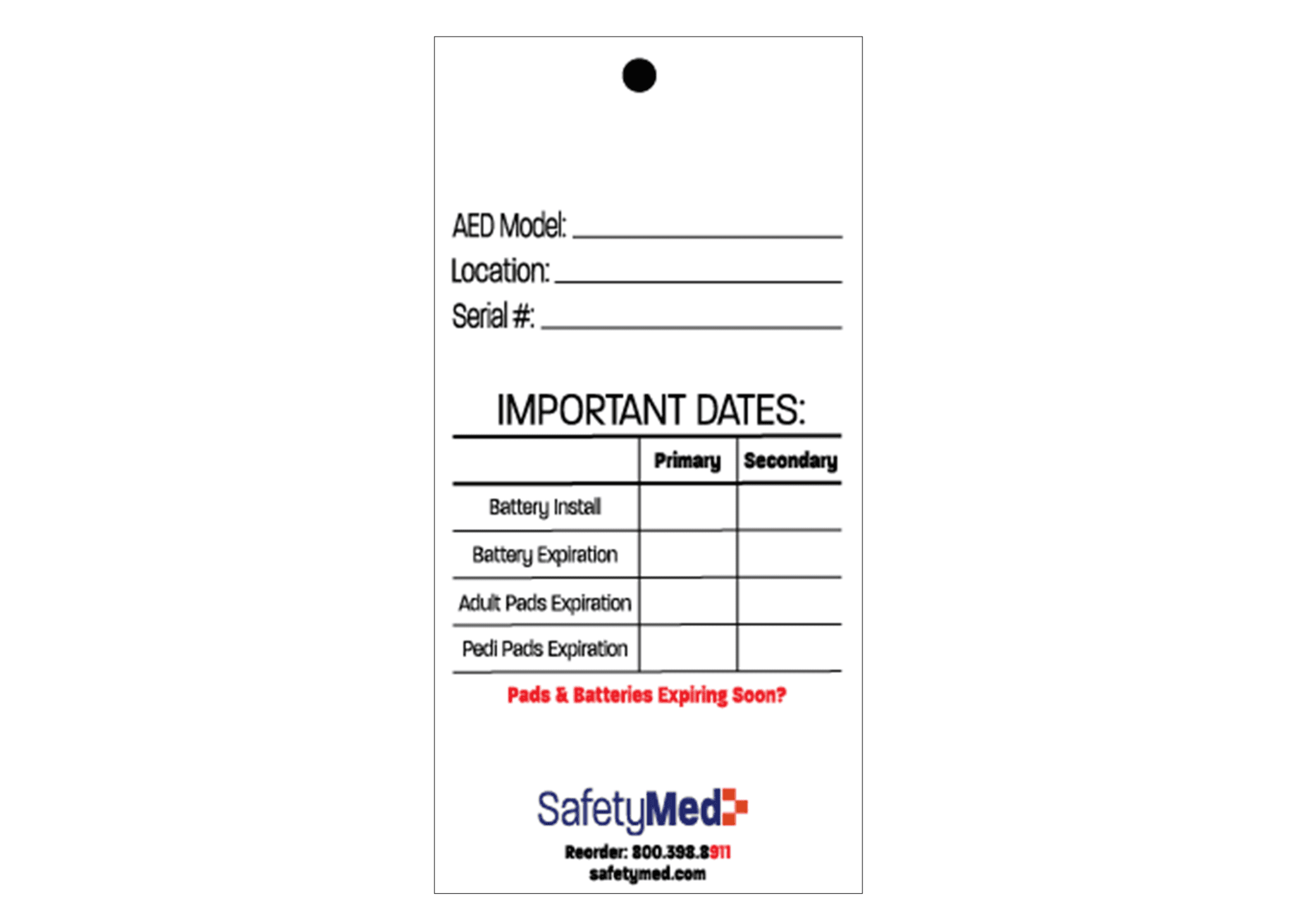 AED Inspection Tags | Order Now!